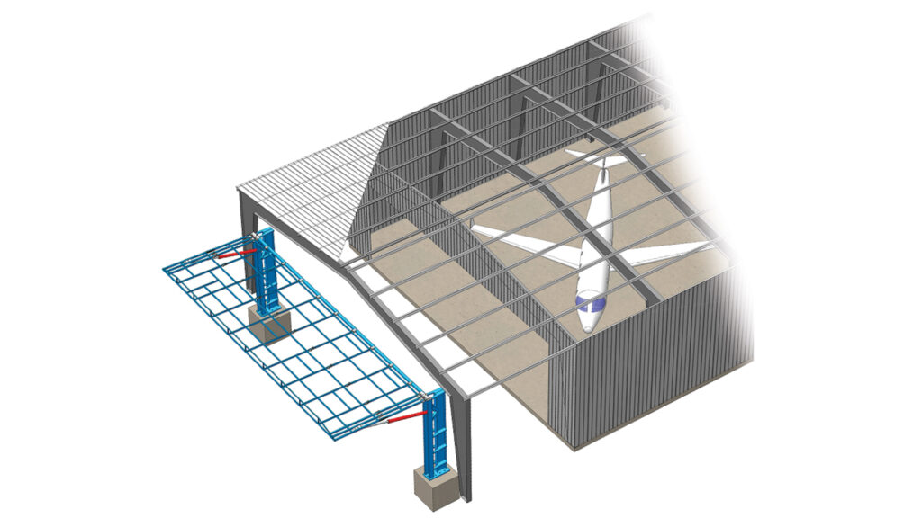 Superstructure Triple-Leg Stand-Alone Door from Schweiss Doors