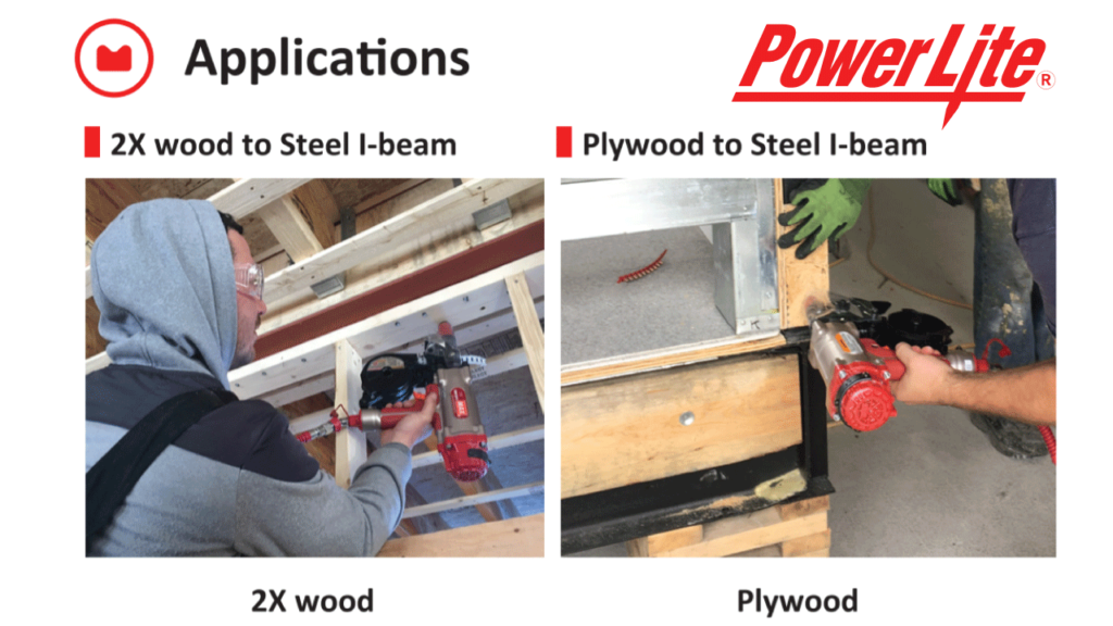 Tools for Fastening Steel I-Beams and Wood in Residential Home Construction
