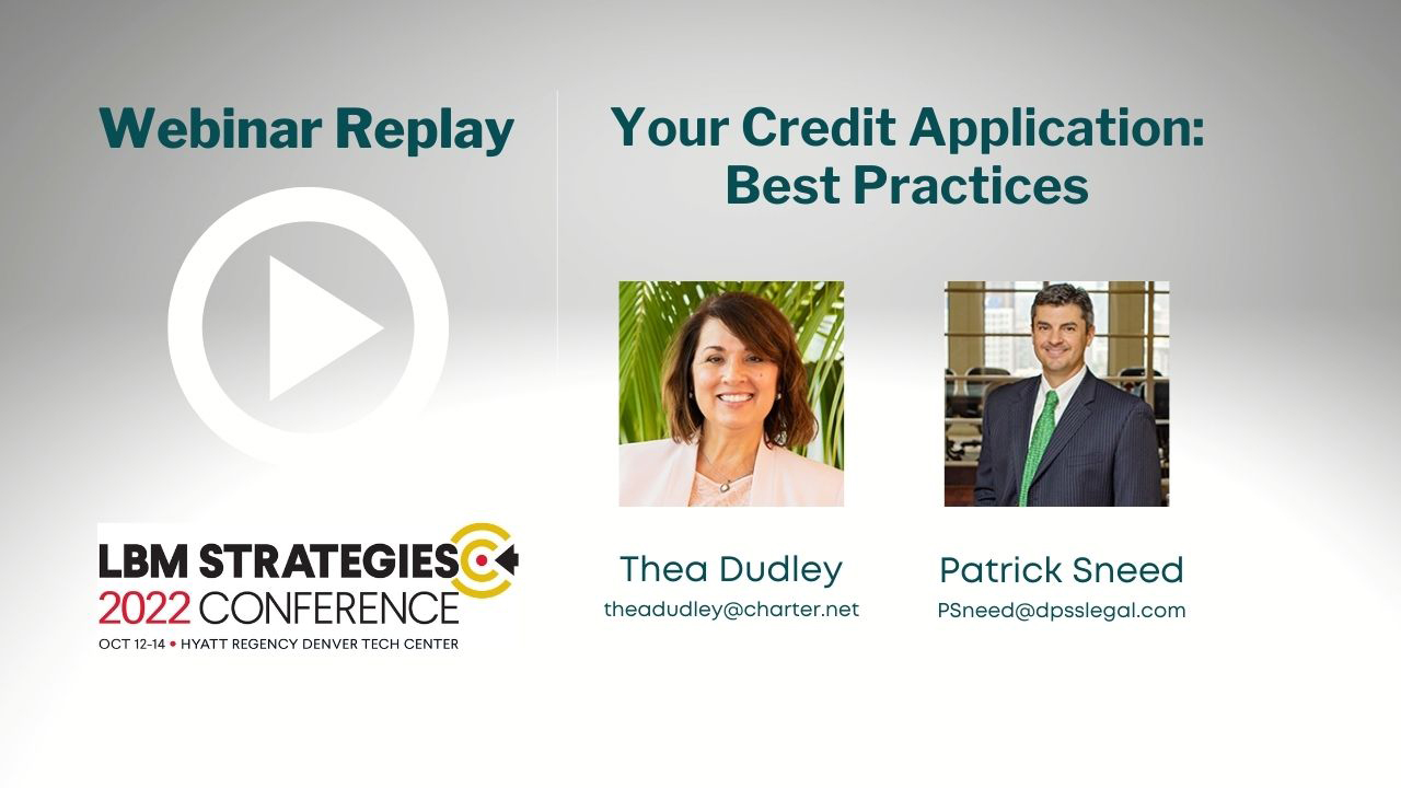 Webinar Replay: Your Credit Application: Best Practices