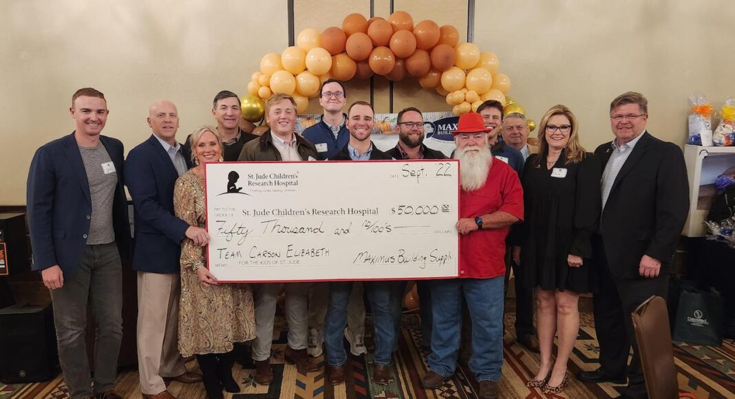 Maximus Building Supply makes record contribution to St. Jude Children ...
