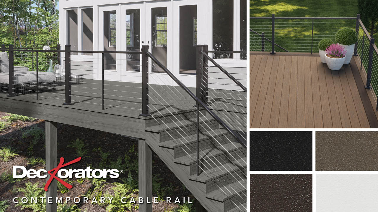 Contemporary Cable Rail system from Deckorators