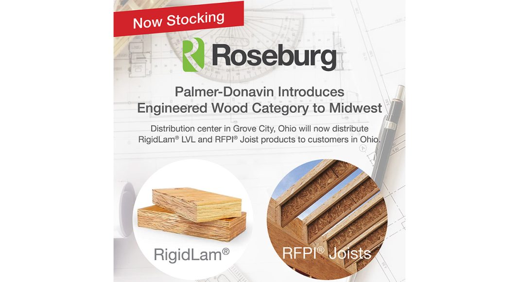 Palmer-Donavin to distribute Roseburg EWP in Midwest