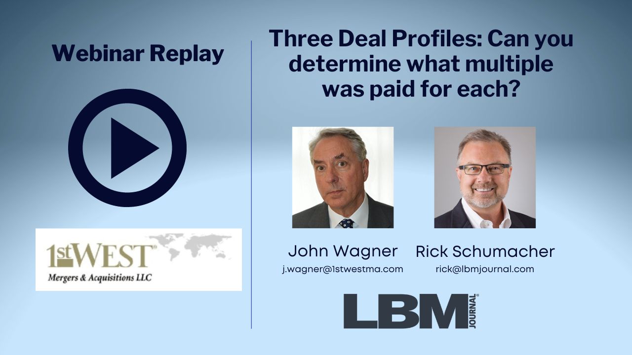 Three Deal Profiles: Can you determine what multiple was paid for each?