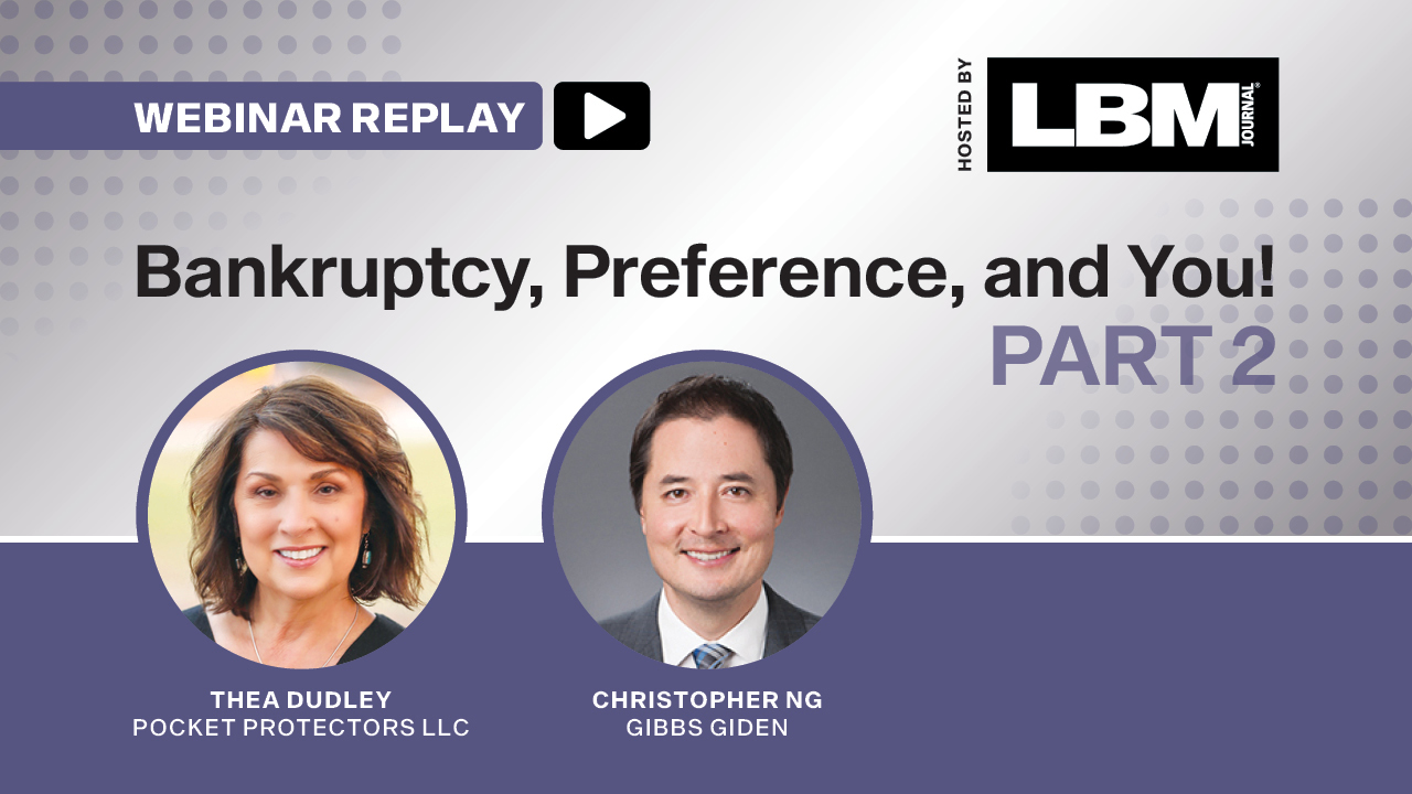 Bankruptcy, the Dreaded Preference Claim, and You, Part II